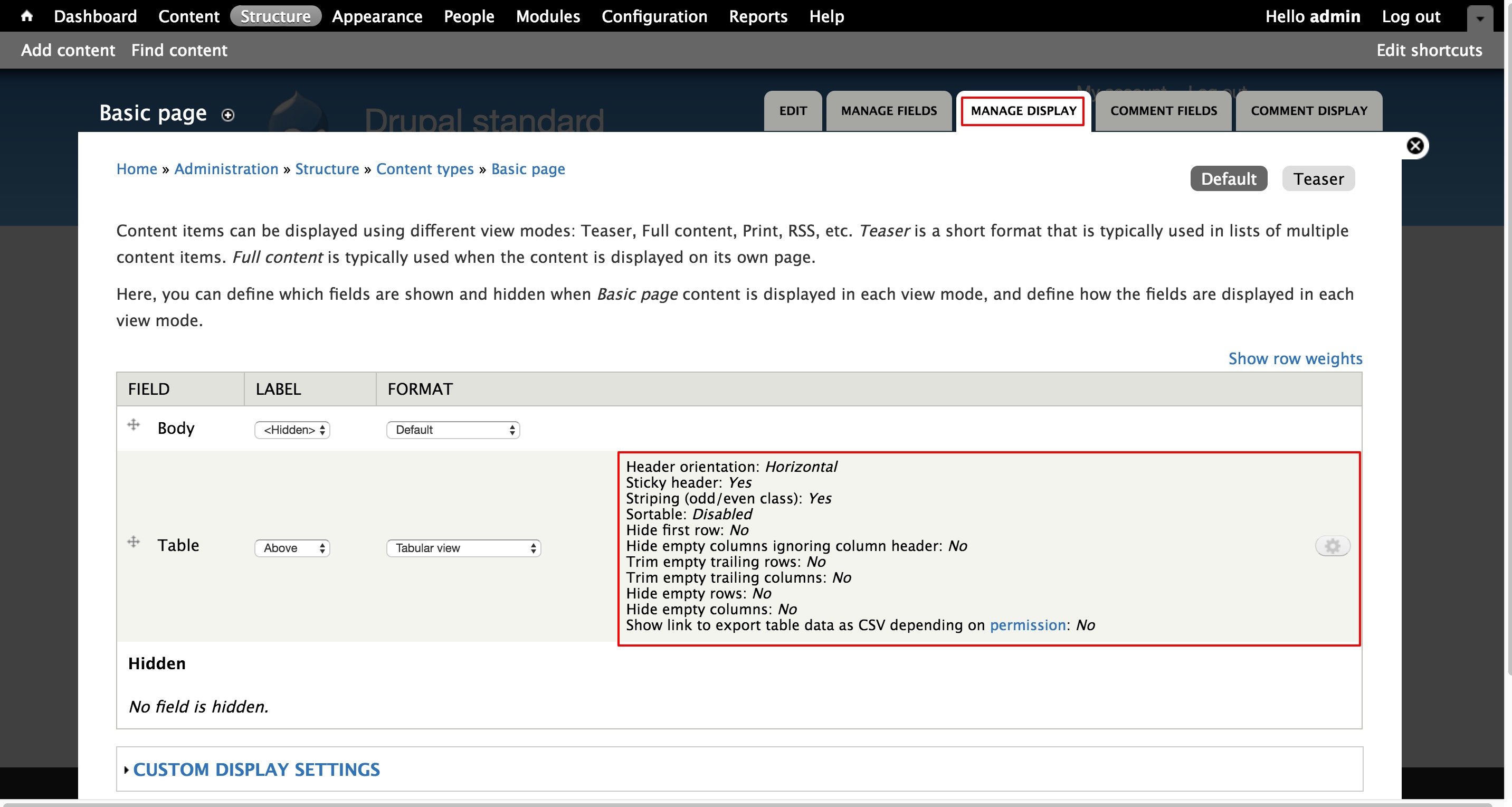 Multiple Header rows shown [#3040273] | Drupal.org